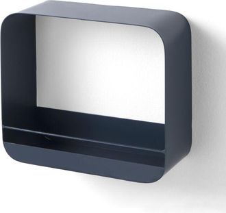 Oresteluchetta Design Wandregal quadratisch aus petrolblauem Stahl Jasper