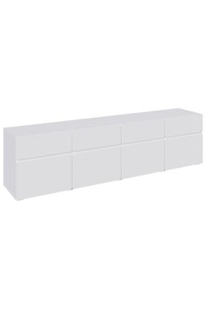 Xora Lowboard, Wei&szlig;, Holzwerkstoff, 4 Schublade(n) Schubladen, 200x52.8x40 cm, stehend, in verschiedenen Holzdekoren erh&auml;ltlich, Wohnzimmer, Wohnw&auml;nde, Low