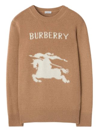 Burberry pull en laine mélangée - Marron