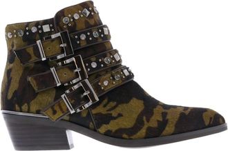 Paris Punk Femme, Chaussures, Vert, Taille: 37 EU Western Fashion Leopard