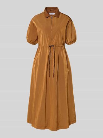 Rich & Royal Midikleid mit kurzem Rei&szlig;verschluss und Kordelzug an der Taille