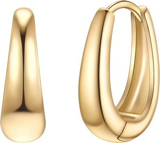 Glanzst&uuml;cke M&uuml;nchen Ohrringe - Sterling Silber Creolen - Gr. unisize - in Gold - f&uuml;r Damen