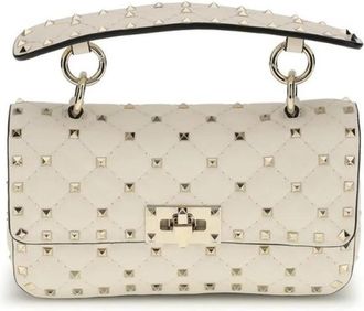 Valentino Garavani Rockstud Spike Small Umh&auml;ngetasche - - Bags - Damen - Beige - ONE SIZE