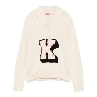 Kenzo Badges Pullover - - Knitwear - Damen - Beige - XS