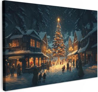 MuchoWow &copy; Weihnachtsdeko Wandbilder Gro&szlig; 120x80 cm XXL Home Deko Wohnung Bild Wohnzimmer Weihnachtsgeschenke Fotoleinwand Wand Bilder Leinwand Wall Decor Gesc