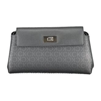 Calvin Klein Schwarze Umh&auml;ngetasche mit Druckknopfverschluss - - Bags - Damen - Grau - ONE SIZE