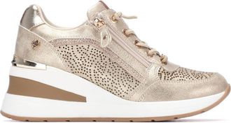 Xti Sportschuhe Sneaker Damen Gold - Bequeme und vielseitige Schuhe - Casual Mode - Modell 14510202 (Gr&ouml;&szlig;e 40)