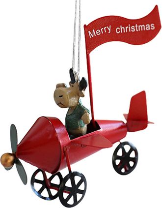 Generic Santa Claus Figuren | Reindeer Figur mit Airplane, Partydekoration, Zubeh&ouml;r, Weihnachtsfeier, Holiday Home Decoration Hangable Ornament for Store Hote