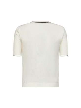Valentino Womens Wool Sweater With Vlogo Ivory Virgin