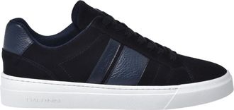 Baldinini Homme, Chaussures, Bleu, Taille: 41 EU Blue suede and tumbled leather trainers