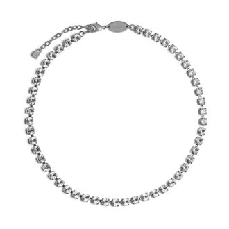 Dsquared2 Collier M&eacute;tal Strass - Femme - Accessoires - Gris - Taille: ONE Size
