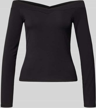 Pieces Slim Fit Langarmshirt aus Viskose-Mix