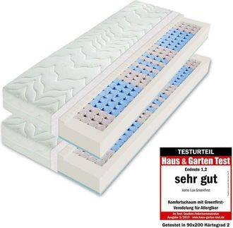 Sleepneo Sleepneo - matelas à ressorts 160x200 vario lux Greenfirst H3 H4, hauteur 22cm matelas 160x200 lot de 2 80x200cm