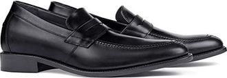 Masaltos Chaussures r&eacute;haussantes pour Homme avec Semelle Augmentant la Taille jusqu&agrave; 7cm. Fabriqu&eacute;es en Peau. Mod&egrave;le Stanford (Noir, Syst&egrave;me Taille Chaussures 