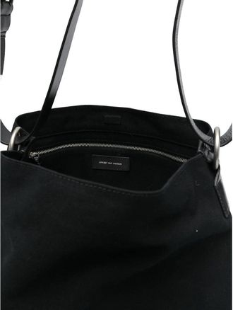 Dries Van Noten Calf Leather Shoulder Bag - Black