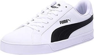 Puma Puma Smash Vulcanised - Chaussures de Tennis - Mixte Adulte - Blanc (White-Black) - 41 EU (7.5 UK)