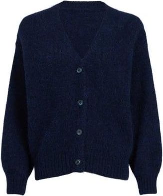 Saison 1865 Cardigan col V en laine m&eacute;lang&eacute;e
