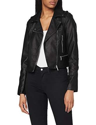 Morgan Femme 202-grammo.n Faux Leather Jacket, Noir, 36 EU