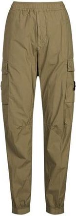 Stone Island Pantalon cargo &agrave; taille et cheville &eacute;lastiqu&eacute;es en coton m&eacute;lang&eacute;