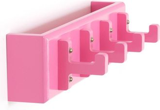 Homestyle4u 1041, Schlüsselhaken Wand, Schlüsselboard Schlüsselbrett Holz, Pink