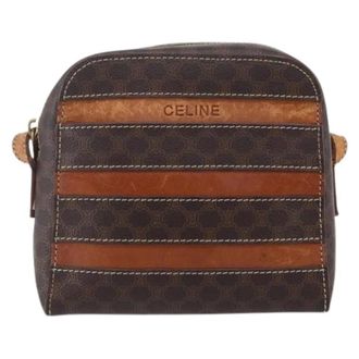 Celine Sac bandouli&egrave;re en toile Pre-owned - Femme - Pre-owned - Brun - Taille: ONE Size