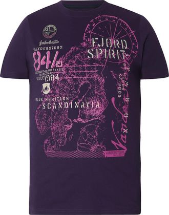 Jan Vanderstorm Herren T-Shirt Dominik | Kurzarm, Rundhals| Reine Baumwolle | gro&szlig;e Gr&ouml;&szlig;en L-7XL lila, 72/74