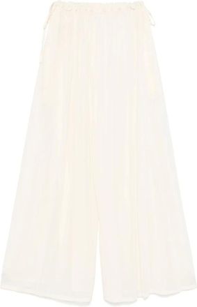 Philosophy di Lorenzo Serafini Femme, Pantalons, Beige, Taille: 36 FR Mesh Palazzo Pants