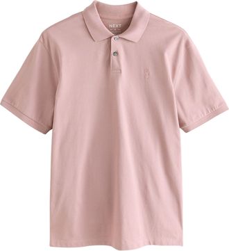 Next Herren Regul&auml;re Passform Piqu&eacute;-Poloshirt Dusky Pink XL