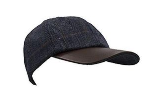 Walker and Hawkes Walker & Hawkes Casquette de baseball unisexe en tweed style country Bleu foncé