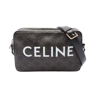 Celine Pre-owned Triomphe PVC Coated Canvas Leather Shoulder Bag - - Pre-owned - Herren - Schwarzk - ONE SIZE