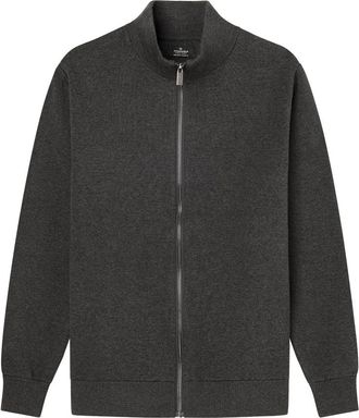 Springfield Herren New Gg12 Milano Knittted Zip Up Cardigan Strickjacke mit Rei&szlig;verschluss, grau, X-Large