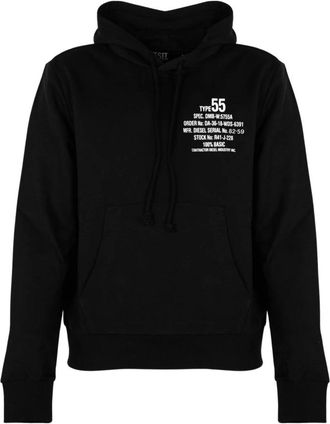 Diesel Ginn Hood - - Sweatshirts & Hoodies - Herren - Schwarzk - XL