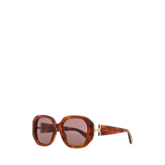 Chlo&eacute; Lunettes de soleil &agrave; monture g&eacute;om&eacute;trique - unisex - Accessoires - Brun - Taille: ONE Size