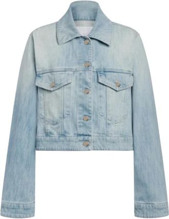 Dondup Femme, Vestes, Bleu, Taille: 36 FR Veste en jean &agrave; cinq poches