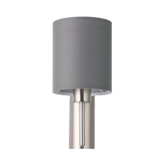 Eglo Wandlampe Pasteri, 1 flammige Textil Wandleuchte, Wohnzimmerlampe aus Metall in Silber und Stoff in Grau, E27 Fassung