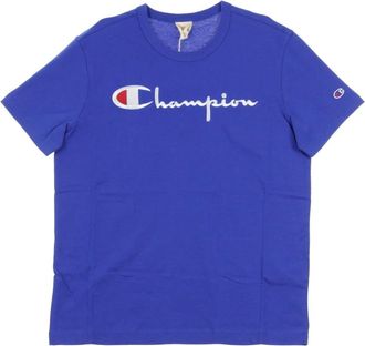 Champion Crewneck T-Shirt - - Tops - Herren - Blau - XL