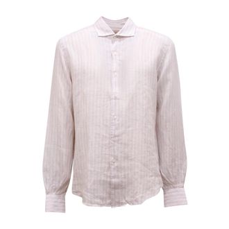 PORTOFIORI 2830Ss Custom Fit Leinenhemd - - Shirts - Herren - Wei&szlig; - 2XL