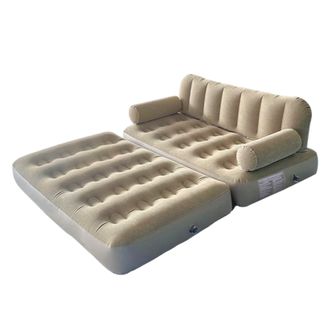 Generic Aufblasbare Couch,Mit Luftpumpe Und Kopfst&uuml;tze Faltbar Und Tragbar - Aufblasbares Sofa F&uuml;r Outdoor Entspannung | F&uuml;r Erwachsene Kinder Reisen Wandern 