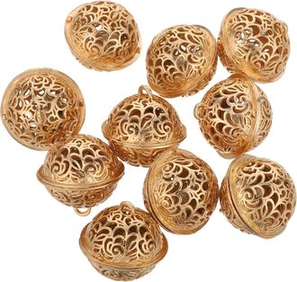 DOITOOL 10st&uuml;cke Glocken Hohle Glockenkugeln zum Basteln DIY-h&auml;ngeglocken Christbaumglocken Vintage-Glocken Dekoglocken f&uuml;r Zuhause Bastelglocken Accessoires 