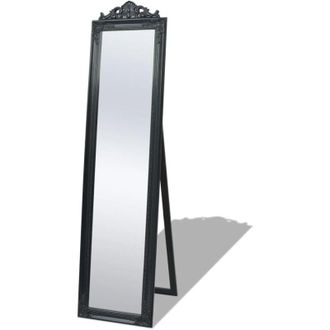 vidaXL Miroir sur pied Style baroque 160x40 cm Noir