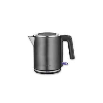 Severin Severin Wasserkocher mit Fast-Boil-Power und Kalkfilter, 1 L Fassungsvermögen, Einhandbedienung, Teekocher mit 360° drehbaren Sockel, dark inox, schwa