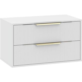 Badplaats Badplaats - Meuble sous-vasque Rimini 80 cm - Blanc mat - Meuble a