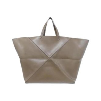 Loewe Pre-owned Puzzle Fold Tote Calf Tote Bag - - Pre-owned - Damen - Braun - ONE SIZE