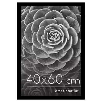 Americanflat 40x60 cm Bilderrahmen aus MDF-Holz mit bruchsicherem Plexi-Scheibe - 60x40 cm Fotorahmen mit integrierter Aufhängung - für vertikale oder horizontale 
