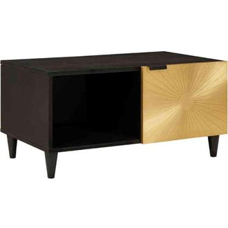 vidaXL Table basse Noir et or 80 x 50 x 40 cm vidaXL