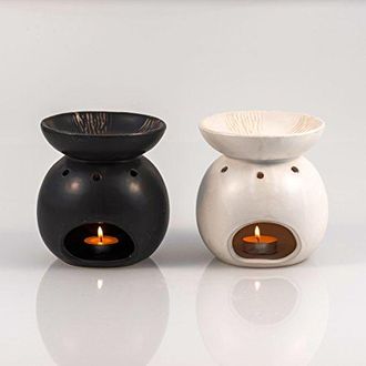 Pajoma Pajoma Duftlampe - wei&szlig; und schwarz - als Set