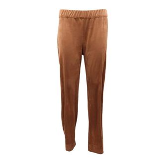 D.exterior Eco-Wildleder Hose Modell 52505 - - Trousers - Damen - Braun - L