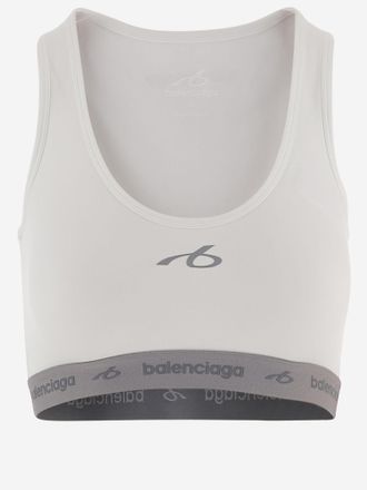 Balenciaga Womens Top Stretch Nylon White Polyamide Tops