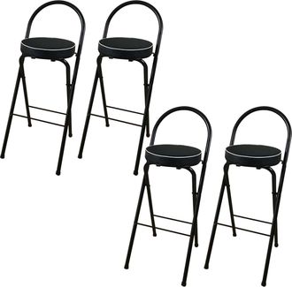 Generic Robustes Klapphocker-Set (6er-Pack) f&uuml;r Erwachsene, 75 cm hoch, mit gepolstertem Kunstledersitz, stabilem Stahlrahmen, tragbar f&uuml;r K&uuml;che, Hobbyraum un