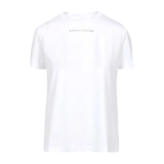 Max Mara Wei&szlig;e Baumwoll-Jersey-Rundhals-T-Shirt - - Tops - Damen - Wei&szlig; - L